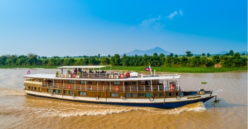 Toum Tiou I Cruise Boat Through Mekong River